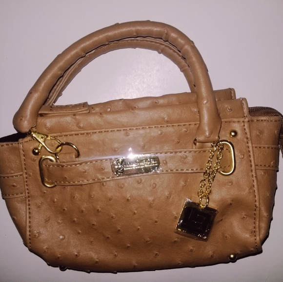 Bags | Mini Taupe Camel Colored Mini Purse Wallet Cell Phone Bag | Poshmark
